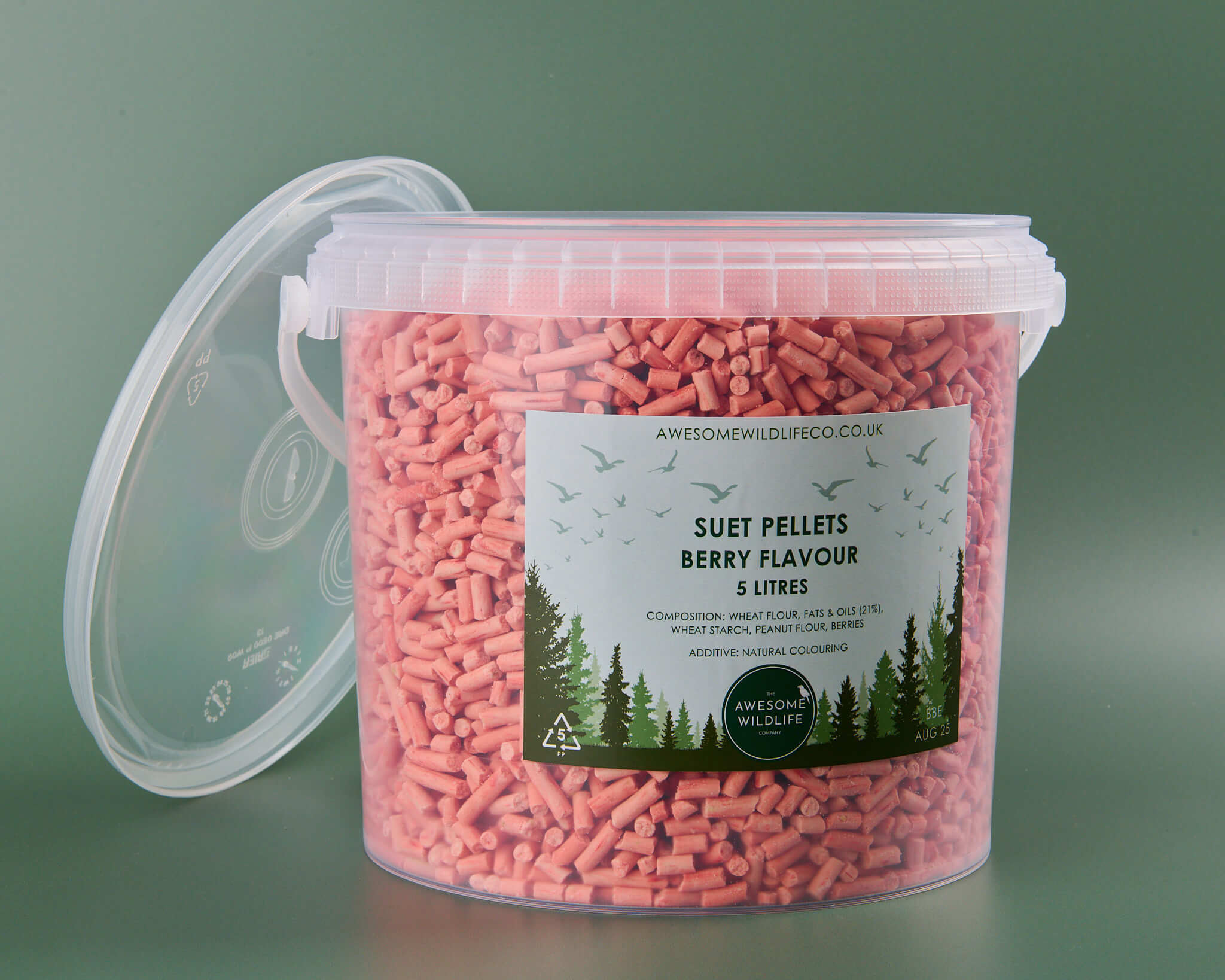 Suet Pellets - Berry Flavour 5l Tub – Awesome Wildlife Co